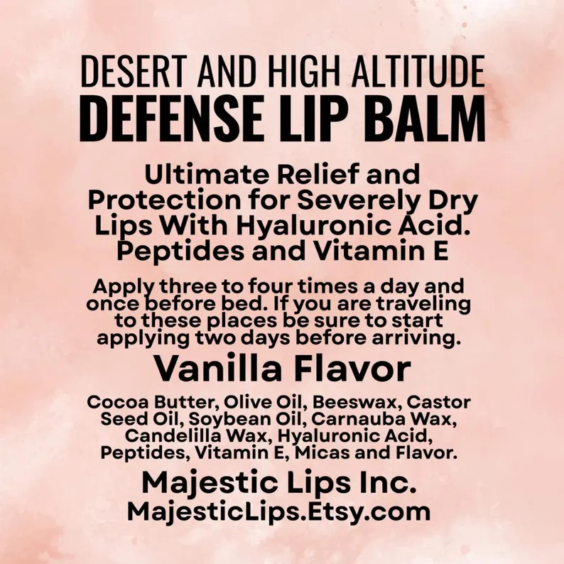 Desert and High Altitude Defense Lip Balm | Majestic Lips Wholesale Lip ...